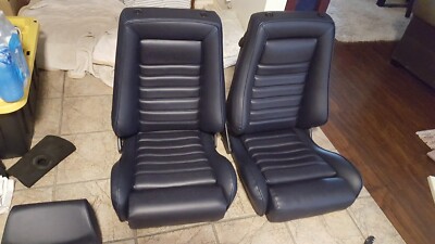 BMW RECARO E21 320IS UPHOLSTERY SEAT KIT SET (2) OEM GERMAN VINYL ...