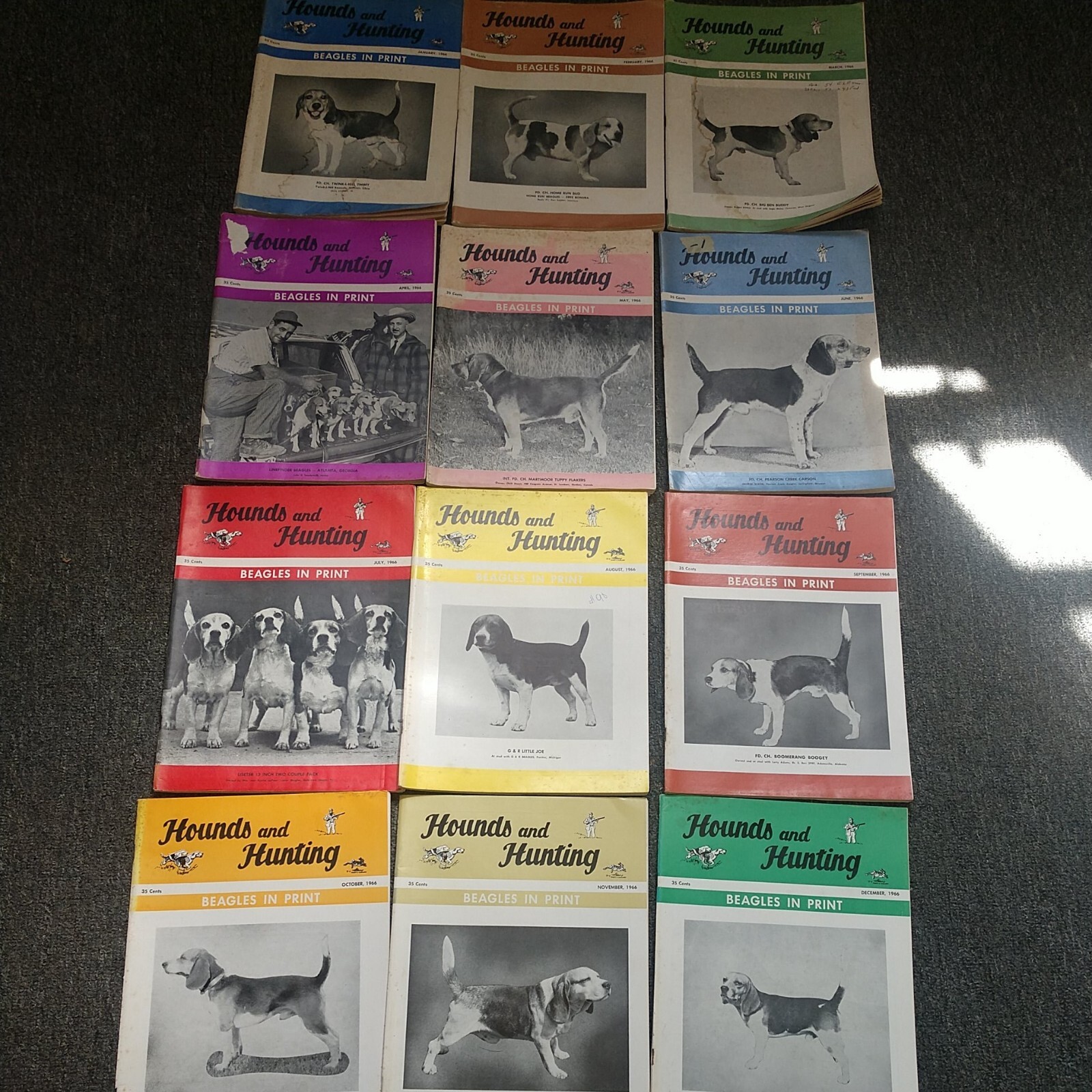 VTG HOUNDS AND HUNTING BEAGLES IN PRINT Magazine 1966 lot 12 Purina ...