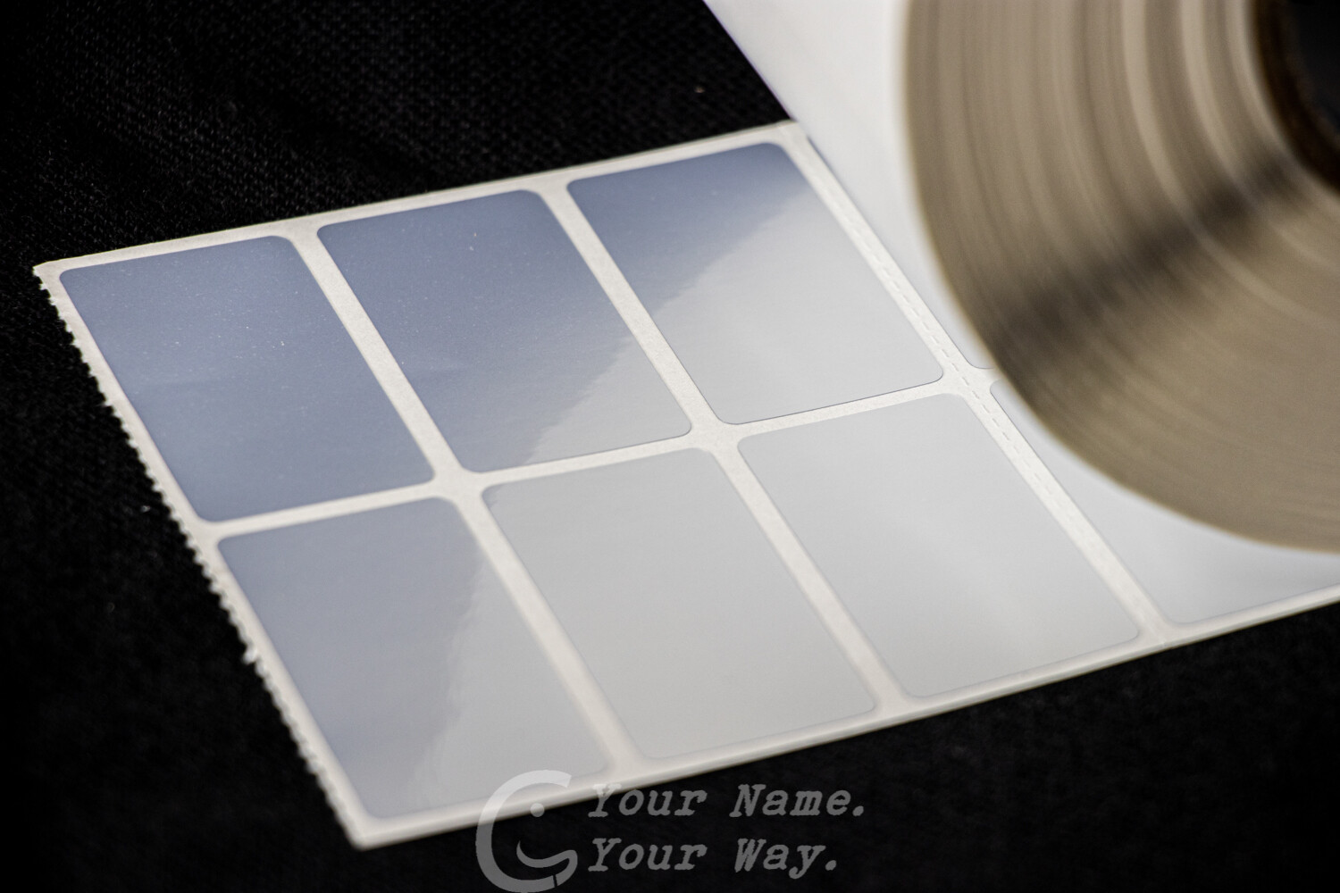 60 Large (45x25/ 46x15mm) Personalised Name Stickers Vinyl Tag Label ...