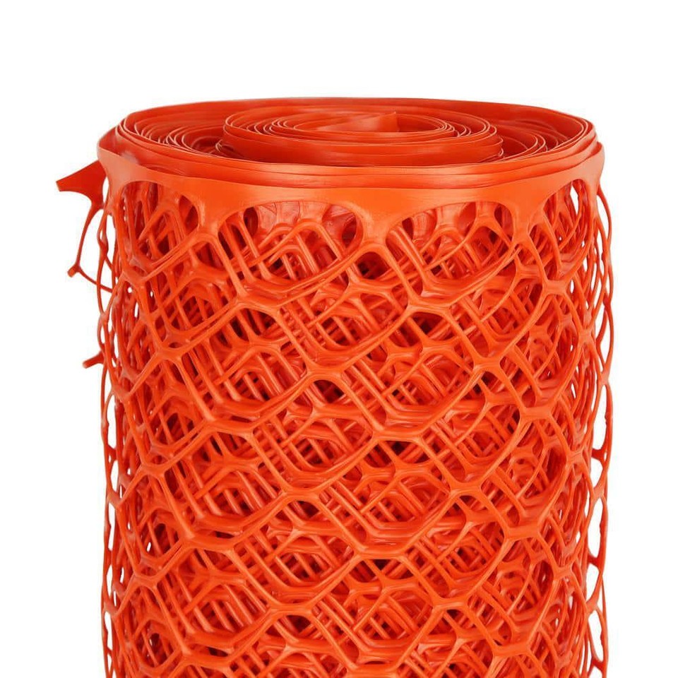BOEN Heavy-Duty Snow/Safety Barrier Fence 4'x100' Vinyl Diamond Grid ...