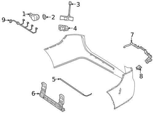 Mercedes Benz GLE 350 GLE 450 2020-2021 Motion Sensor Support Bracket ...