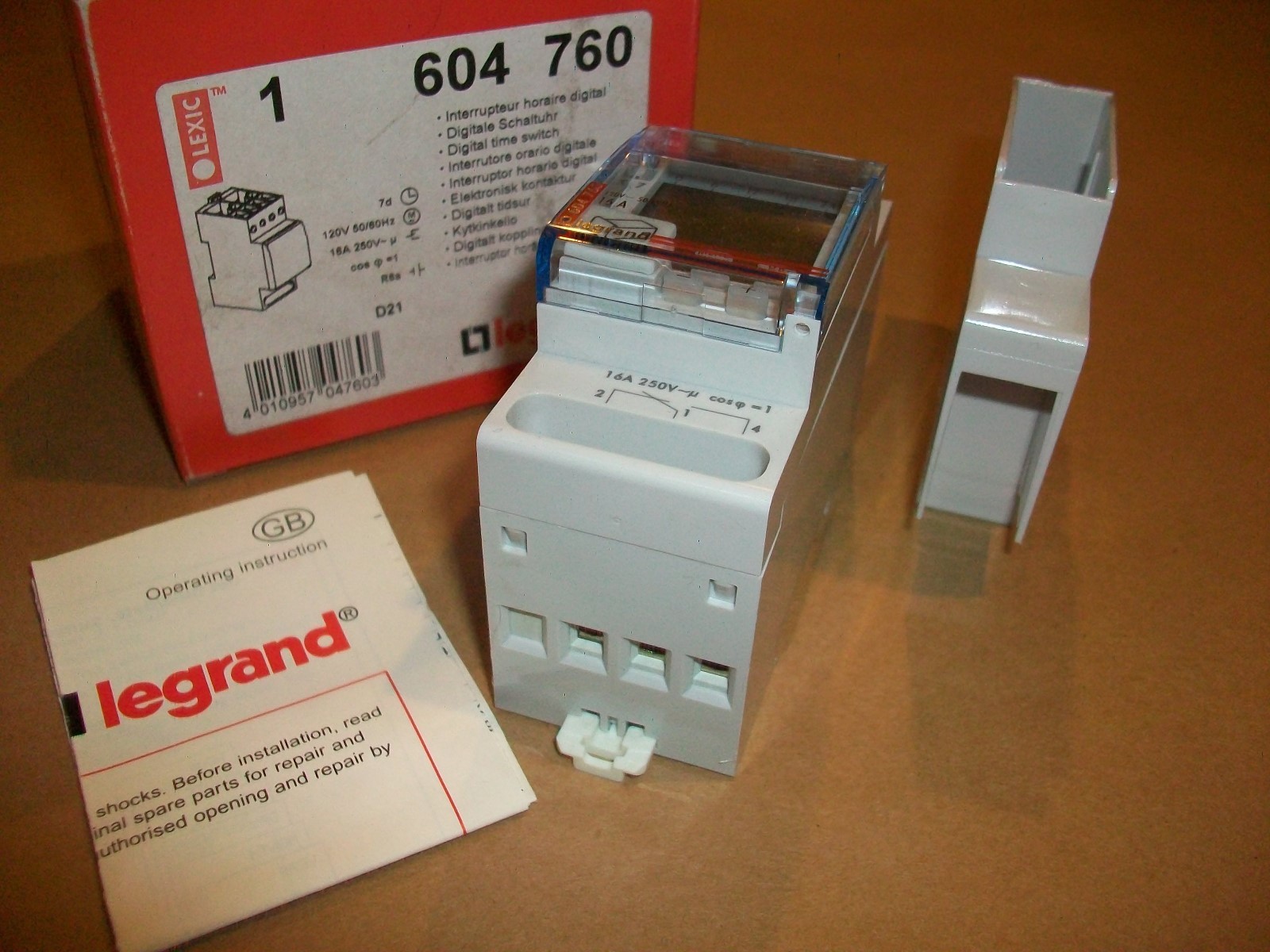 Legrand Digital Time Switch 604760 7 Day 120vac Supply 16amp contact 56 ...