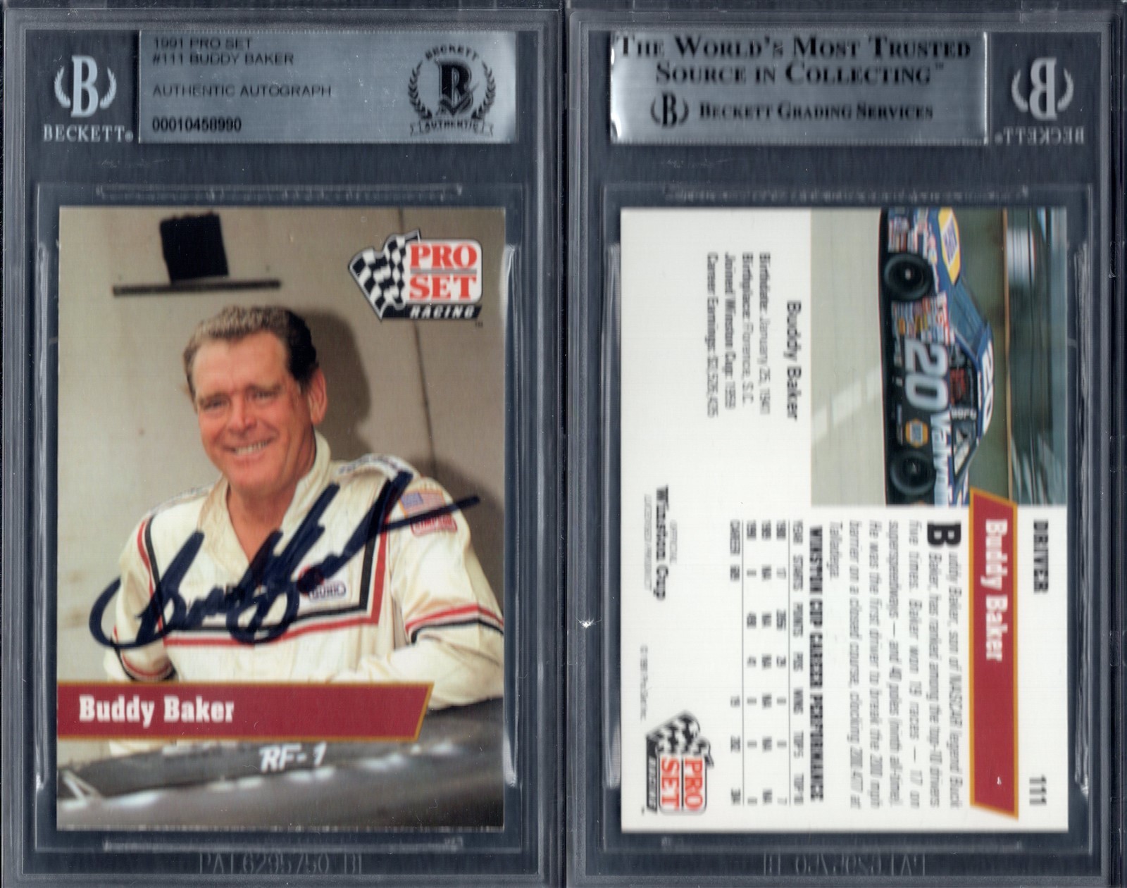 BAS 1991 Pro Set #111 Buddy Baker Signed Autographed AUTO G00 1514 | eBay
