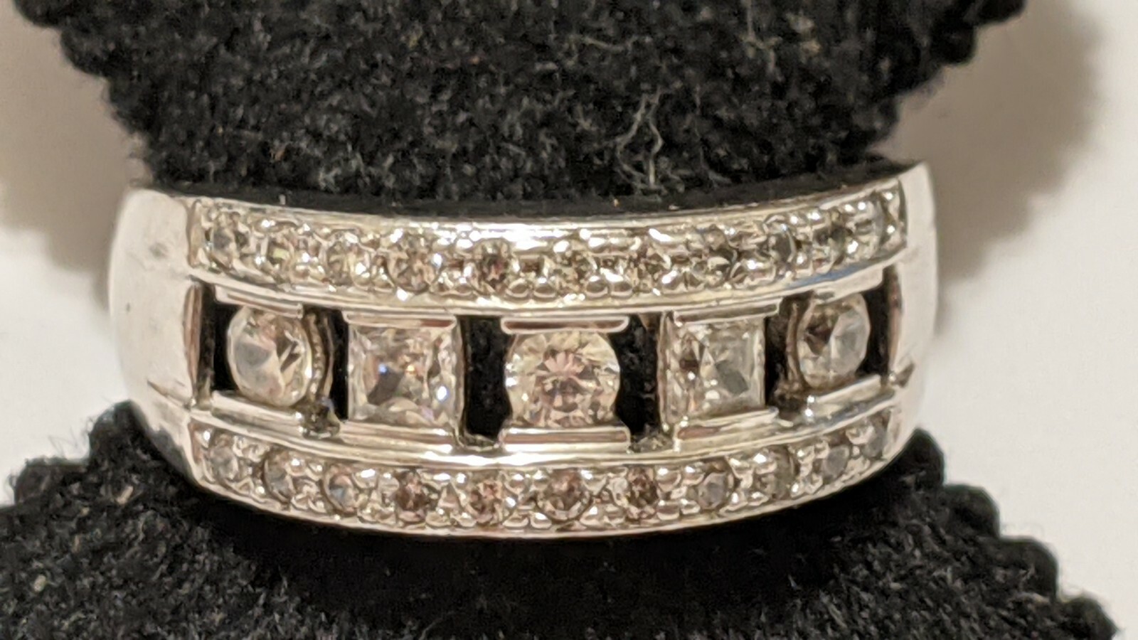 SIZE 10 3/4 STERLING SILVER CZ RING HALLMARKED SIGNED 925 DOCZ | eBay