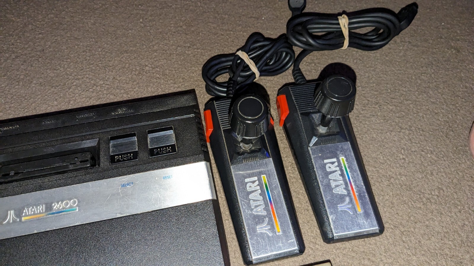 Atari 2600 Jr Rainbow w/ joysticks adapters, 10 GAMES ALL TESTED | eBay