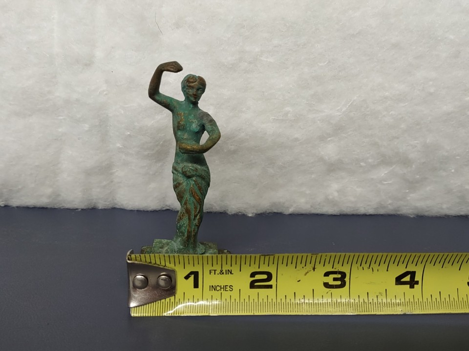 Old Bronze Art Deco Nouveau Dancing Lady Statue 3.5" | eBay