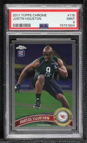 2011 Topps Chrome Justin Houston #115 PSA 9 MINT Rookie RC | eBay
