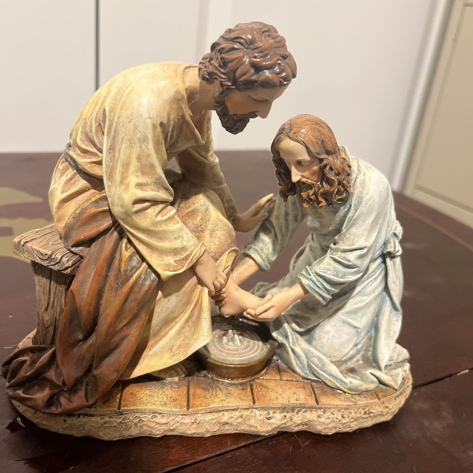 Joseph's Studio Roman Inc. Jesus Washing Feet Religious Figure | eBay