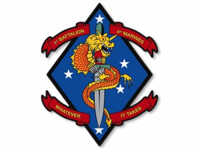 3 inch 1st Battalion 4th Marines Logo Sticker (Fourth First BN Decal ...