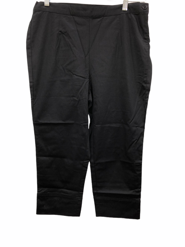 Joan Rivers Women's Signature Crop Pants with Side Zip Closure Black ...