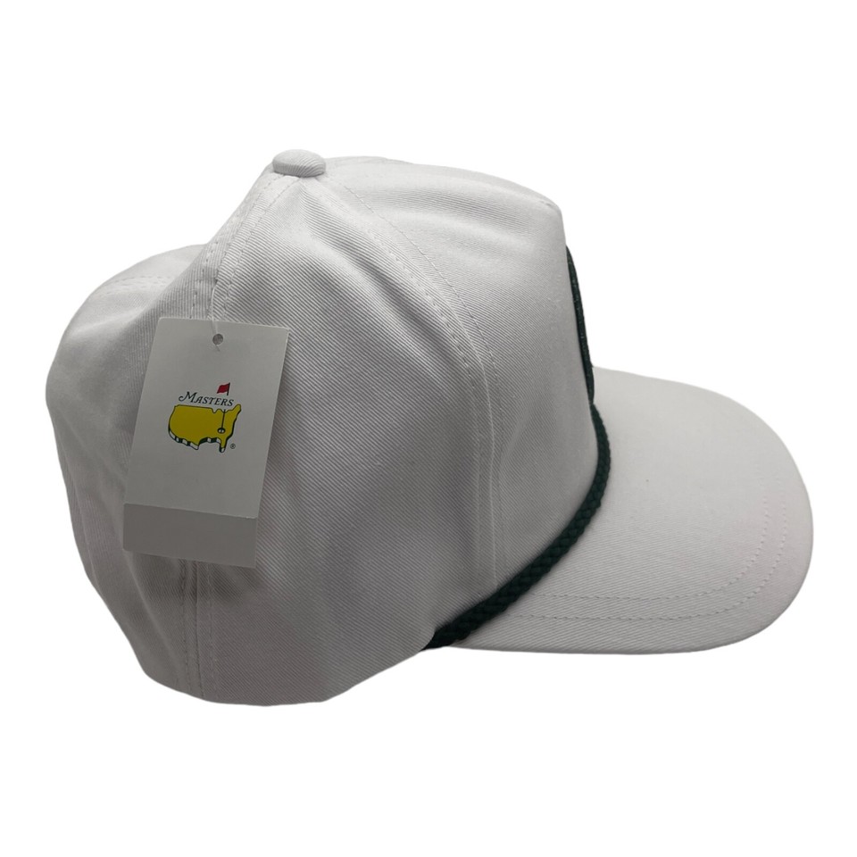 2024 Masters Tournament White Vintage Logo Embroidered Green Rope Hat ...