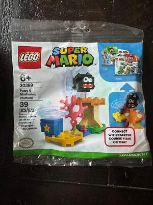 Lego Super Mario Fuzzy & Mushroom Platform 30389 Poly Bag Set New ...