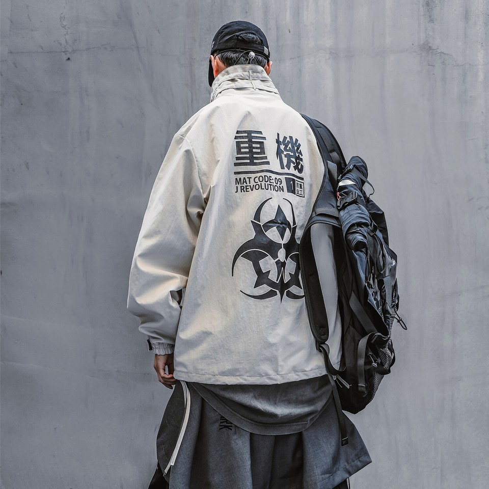 Niepce Casual Lightweight Summer Jacket Men Japanese Style Kanji ...