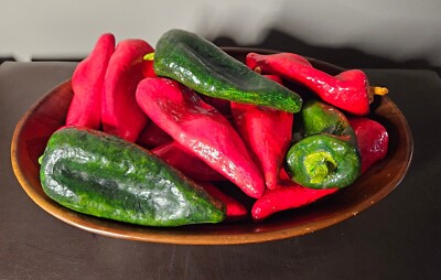 13 Papier-mâché Chili Peppers 6.5”, Red Green - Paper Mache - Made in ...