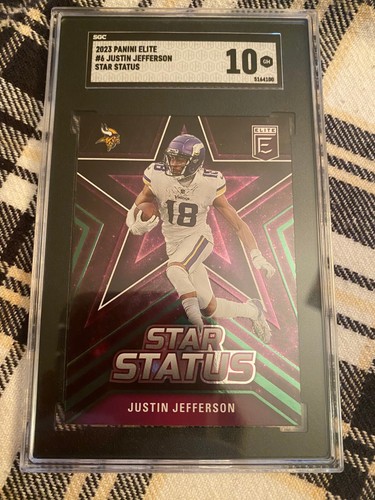 2023 Panini Donruss Elite - Star Status Justin Jefferson #6 Green for ...