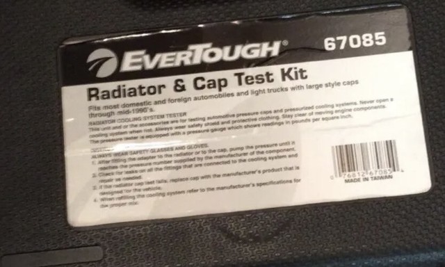 EverTough 67085 Radiator and Cap Test Kit Fits Most Domestic & Foreign ...