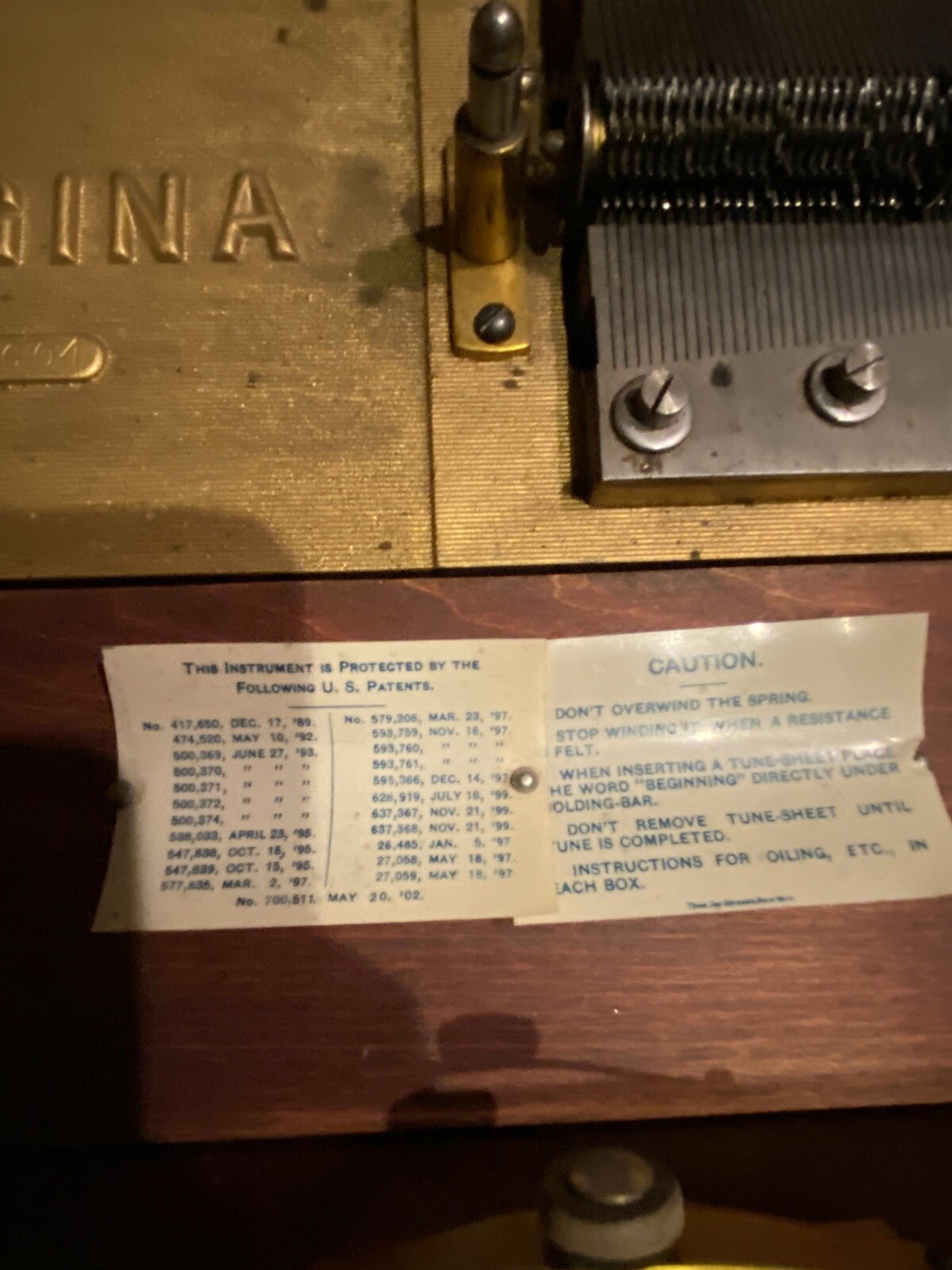 Regina Vintage Music Box in Mint Condition Includes 22 Copper Records ...