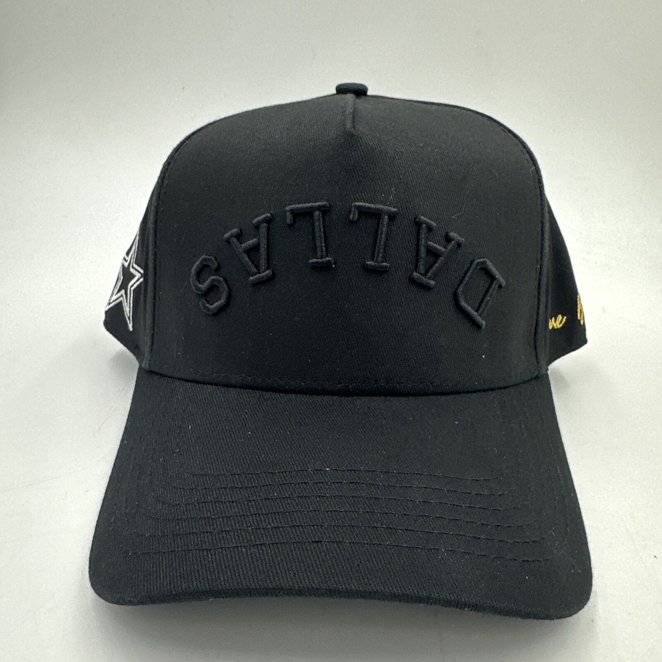 New TRUE BRVND Brand X DALLAS COWBOYS BLACK OUT SNAPBACK HAT CAP Upside ...