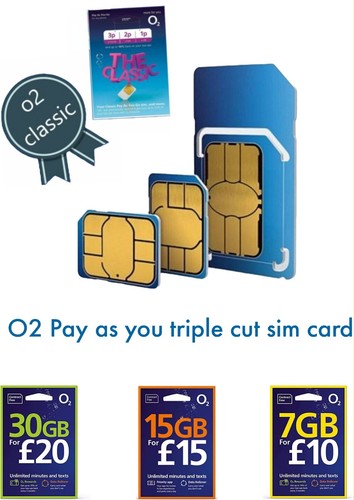 O2 Sim Card New Sealed Pay As You Go Uk no, 1 Network sim card O2 PAYG ...