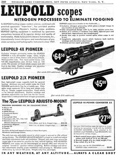 1953 Print Ad of Leupold Pioneer Nitrogen Hunting Rifle Scope | eBay