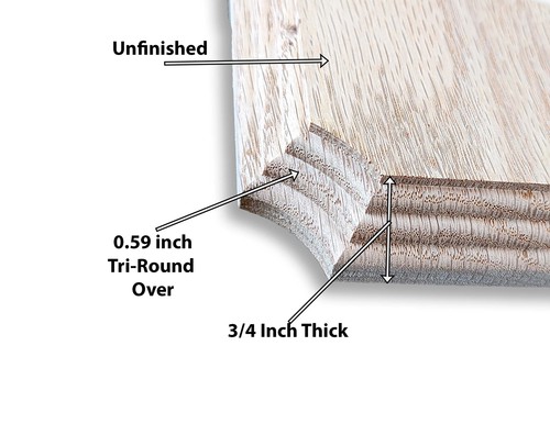 2:3 ratio blank wooden plaque (unfinished) Oak, Flush Mounted, Tri ...