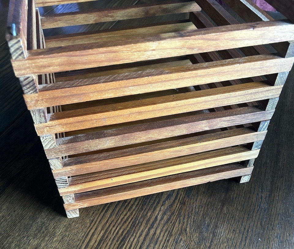 Primitive Rustic Egg Crate Carrying Box Wooden Egg Box | eBay