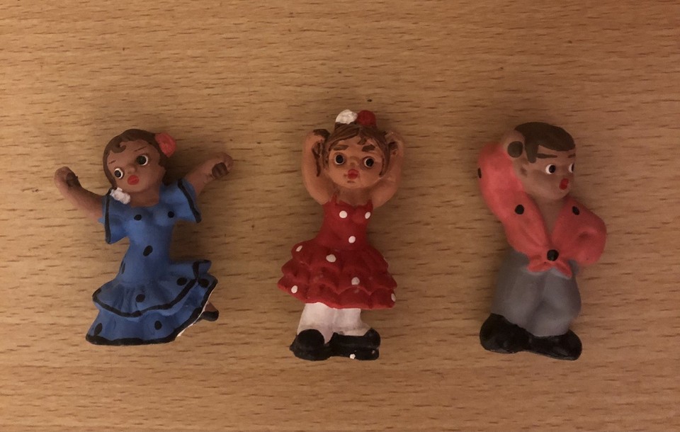 Spanish Miniature Mud People Eleven Figurines - Dancers & Musicians ...