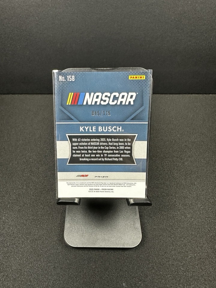 2025 Panini Prizm Racing Kyle Busch #158 Throwback Red Power Prizm /175 ...