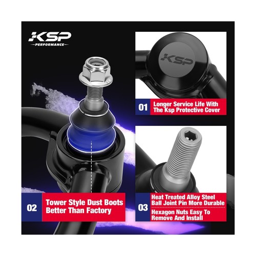 KSP 2-4inch Upper Control Arms Compatible with F-150, Suspension Kits ...