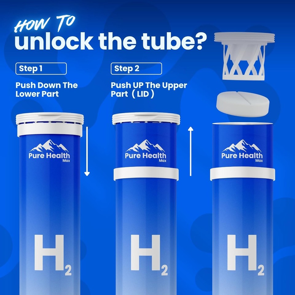 PHM Hydrogen Water Tubes, Tablets for Drinking - H2 Molecular Tabs ...