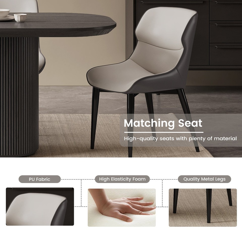 Oval Dining Table, Modern Kitchen Table for 6 People,Dining Room Table ...