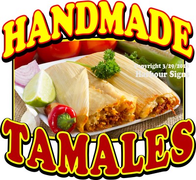 Handmade Tamales DECAL (CHOOSE YOUR SIZE) Food Truck Concession Sticker ...