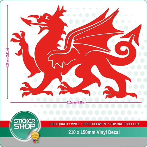 WELSH / WALES DRAGON SELF ADHESIVE STICKER CAR / VAN / LORRY / WALL ...