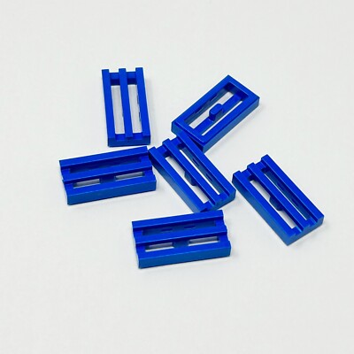 2412b LEGO Parts Tile Modified 1x2 Grille w/ Bottom Groove Lip BLUE (6 ...