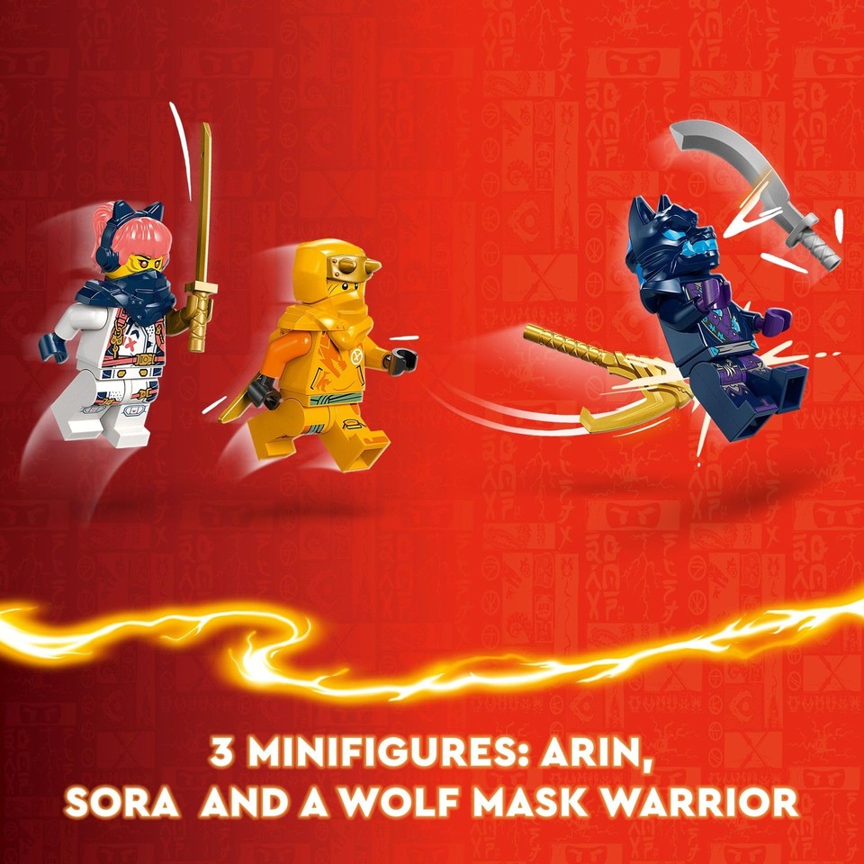 LEGO NINJAGO Young Dragon Riyu Playset with 3 Ninja Minifigures ...