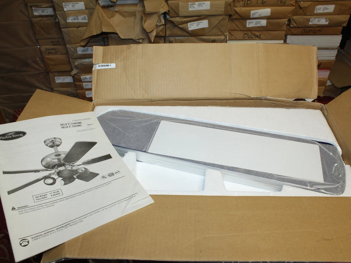 Harbor Breeze 52 Ceiling Fan Helix Ii Cobalt Blue | Shelly Lighting