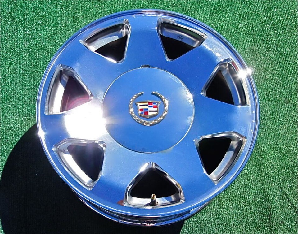 4 Chrome Gold Center Caps Fit Genuine OEM Factory Cadillac Escalade ...