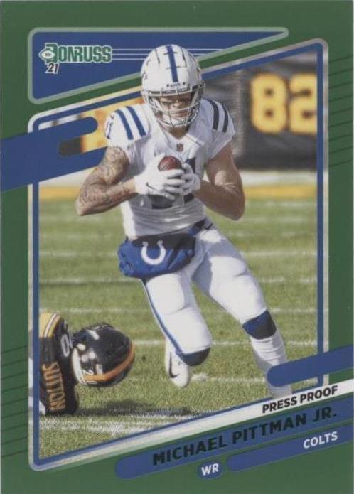 2021 Panini Donruss - Michael Pittman Jr. #151 Press Proof Green for ...