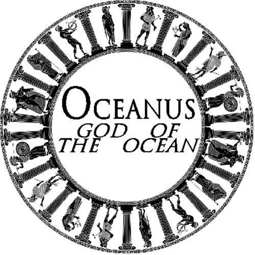 Oceanus God of the Ocean Greek Mythology - Circle Sticker Decal 3 Inch ...
