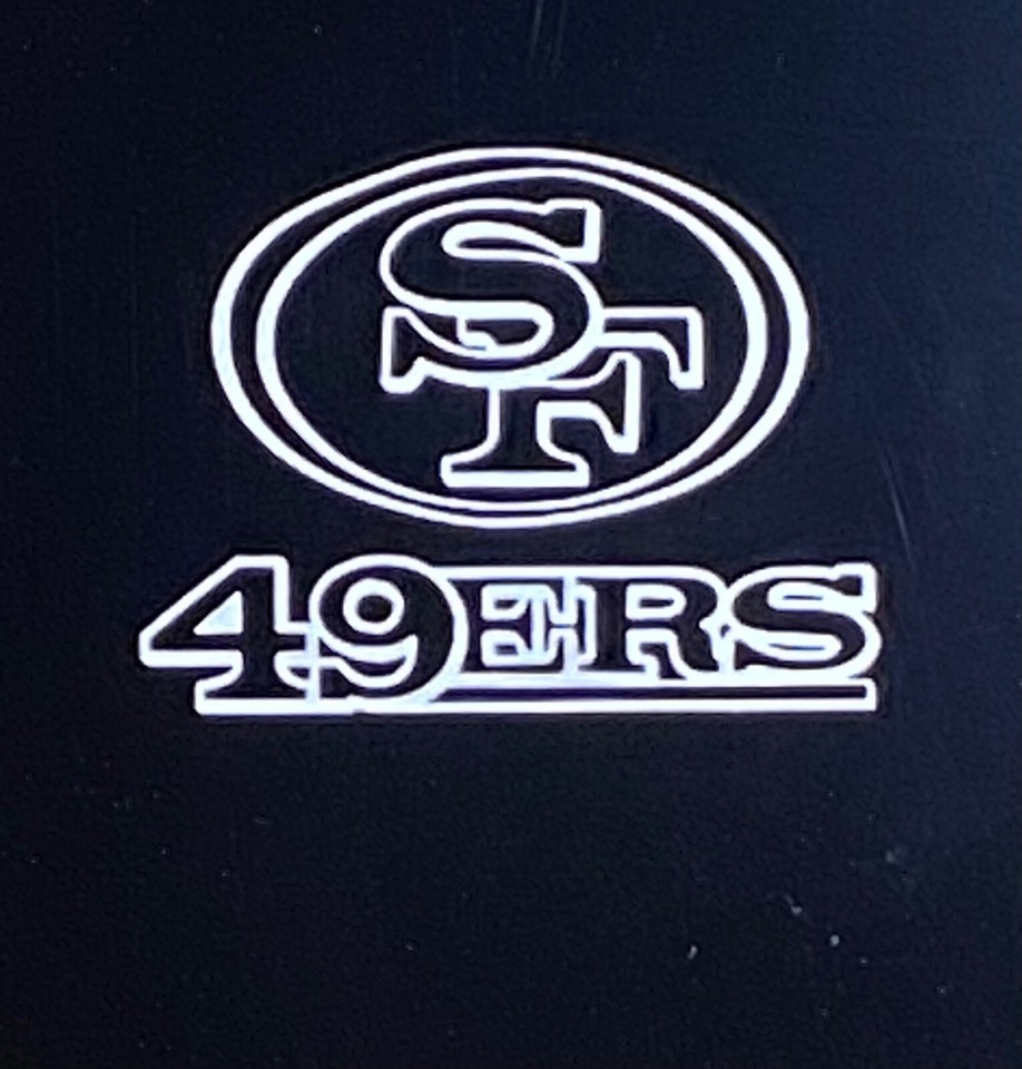 NFL SAN FRANCISCO 49ERS White car decal 4 1/4 in x 5 1/2 in die cut ...