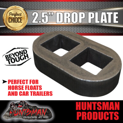 2.5" Drop axle plate suits 45mm square trailer Caravan axle. 30mm thick ...