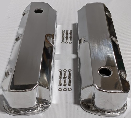 Ford 260 289 302 351W Fabricated Aluminum Tall Baffled Valve Covers SBF ...