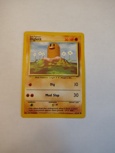 Diglett 047/102 Base Set Unlimited Pokemon TCG WOTC | eBay
