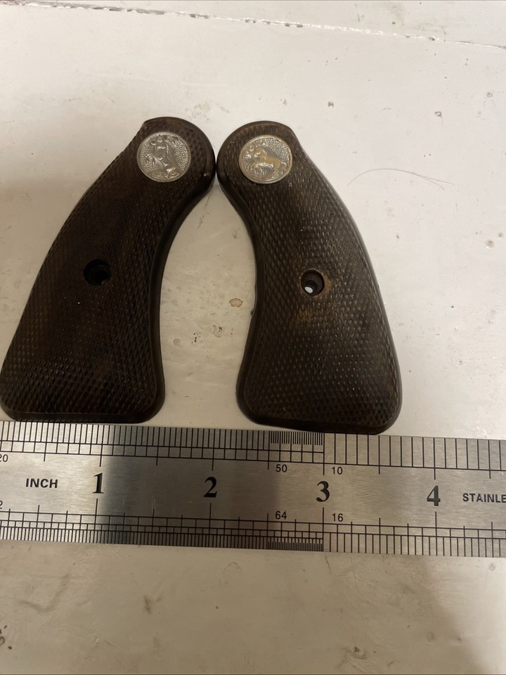 Factory Original Colt Detective Special Cobra Agent Grips Brown Plastic ...