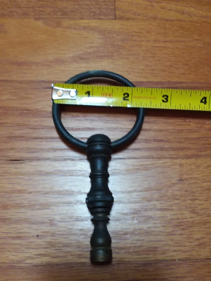 Vintage Open Ring Ball Lamp Finial Black Wrought Iron Brass Part | eBay
