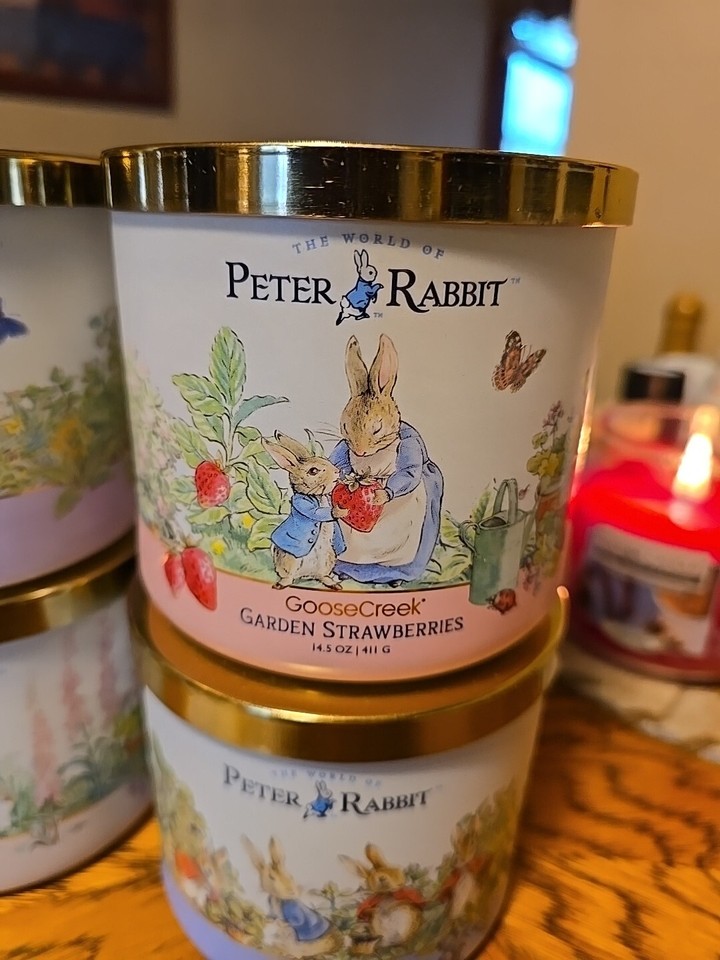 Goose Creek PETER RABBIT CANDLE COLLECTION 3-Wick Candles Set of 9 ...