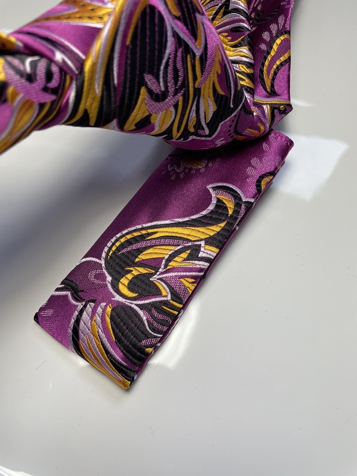 NWT VERSE 9 MULTI COLOR FLORAL STYLE PRINT SILK DESIGNS NECK TIE ...