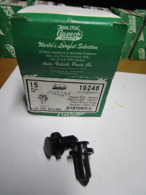 AUVECO 19246 19246 Push-Type with Drive Pin Bumper Retainer QTY 15 | eBay