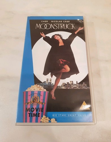 MOONSTRUCK VHS PAL VIDEO TAPE STARRING CHER NICOLAS CAGE OLYMPIA ...