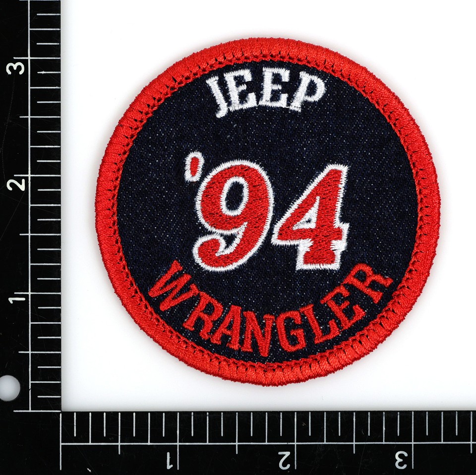 1994 Jeep Wrangler Embroidered Patch Black/Red Iron-On Sew-On Hat ...